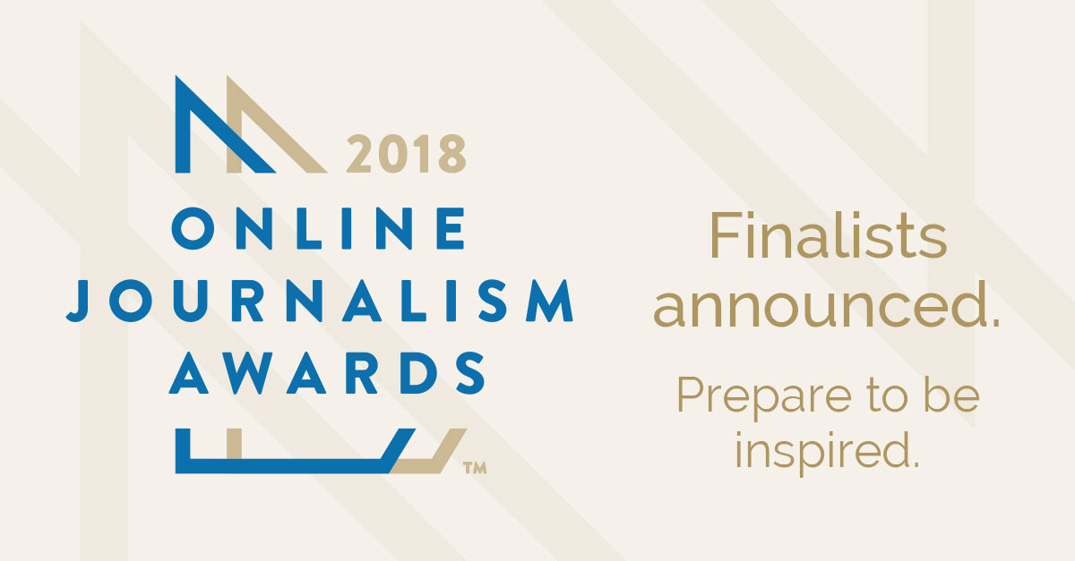 2018 Online Journalism Awards Winners and Finalists